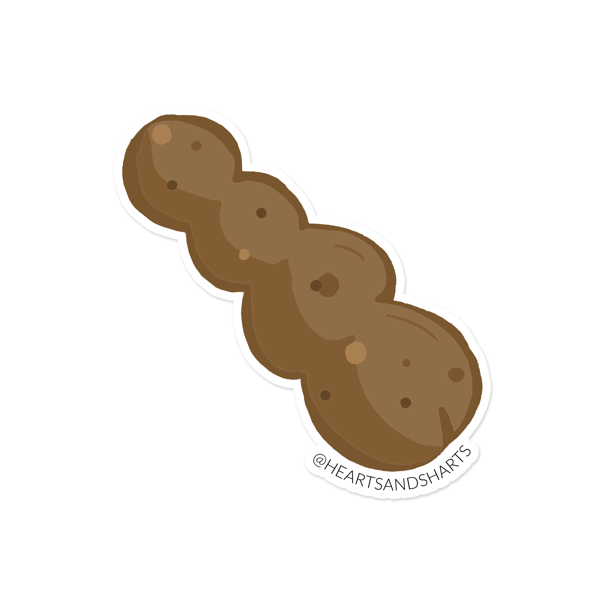 TURD ILLUSTRATED 3X3 VINYL STICKER – Hearts and Sharts